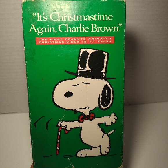 Media | Its Christmas Time Again Charlie Brown Vhs Tape Snoopy Peanuts ...